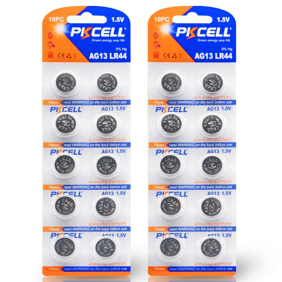 20pc LR44 SR44W 357 357A SR44SW G13 V357 L115 Alkaline Battery 1.5V ...