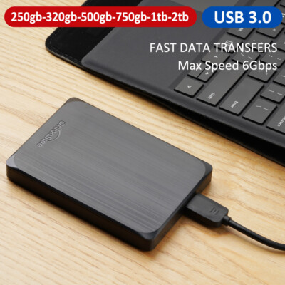 External USB 3.0 Hard Drive Laptop Storage HDD 500GB 1TB 2TB for PC ...