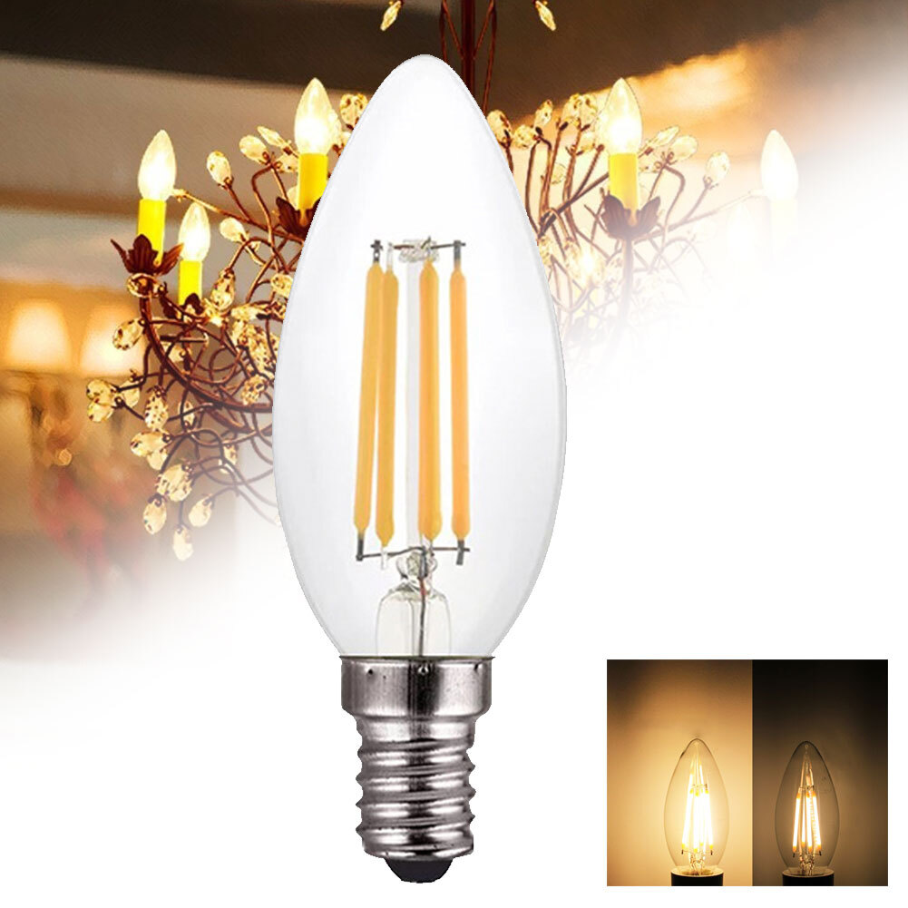 C35 220V E14 Base 4W LED Energy Saving Dimmable Filament Candle Light ...