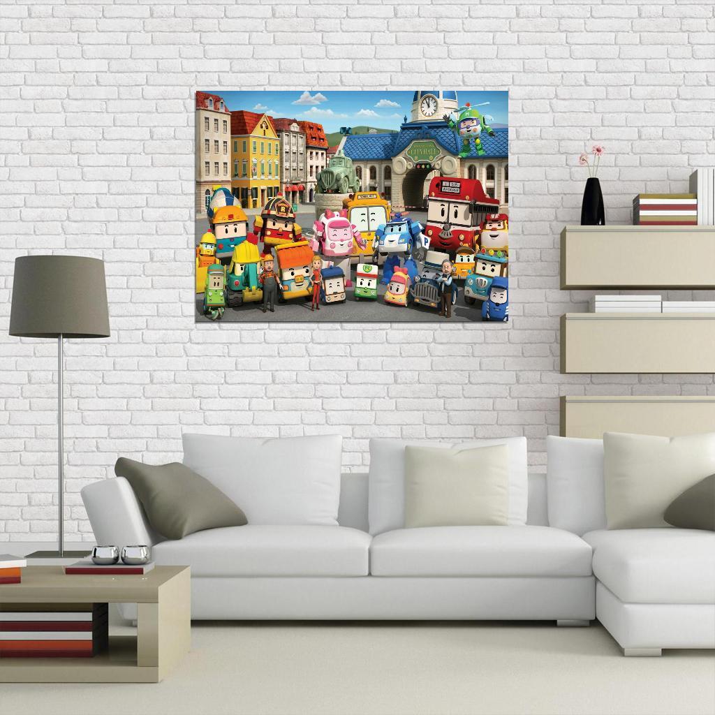 V8083 Robocar Poli All Characters City Cartoon Kids Cool Decor WALL ...