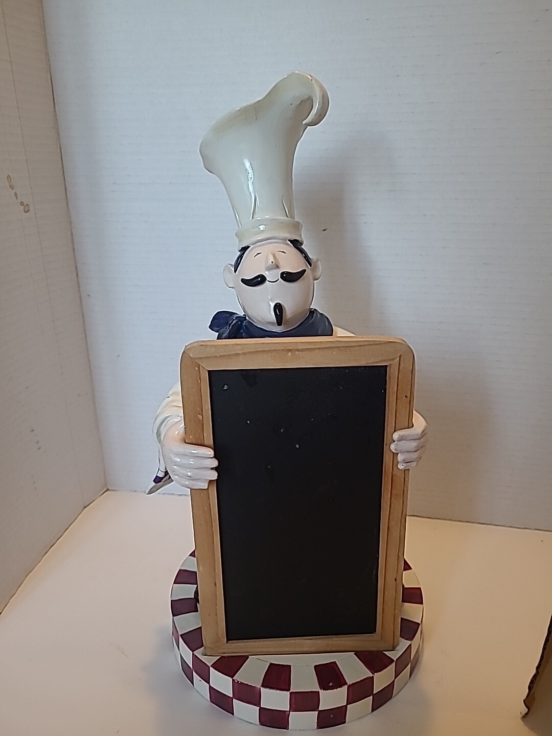Fat chef Figure Italian Chef Holding Chalkboard Bistro Kitchen Decor 16 ...