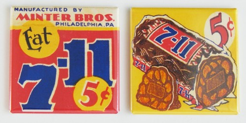 7-11 Candy Bar FRIDGE MAGNET Set sign matchbook philadelphia | eBay