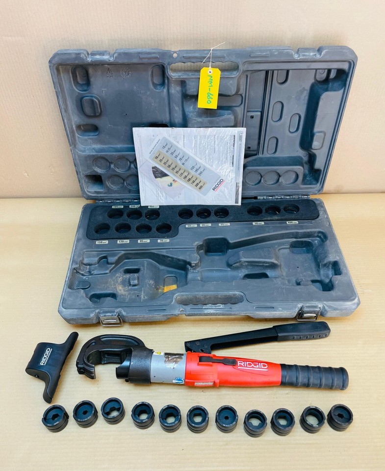 Ridgid RE 130-M Hydraulic Crimper/ Crimping Tool With 11 Die Sets | eBay