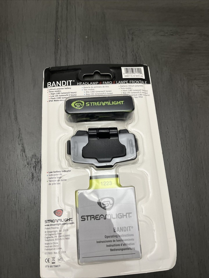 Streamlight 61700 Yellow Color Bandit USB Rechargeable Headlamp | eBay