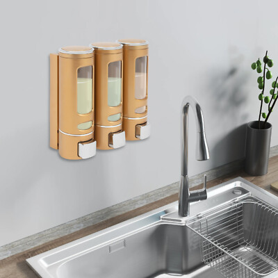 400ml 3 Pack Hotel Shower soap Dispenser, Wall-mounted Shampoo Dispenser Hotel | eBay