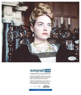 Emma Stone ‘The Favourite’ Signed Autographed 8x10 Photo ‘Abigail’ ACOA ...