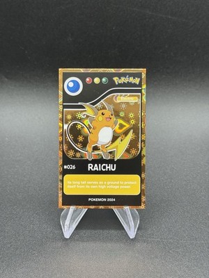 Pokemon Raichu Gold Heart Holo Pokedex Black Edition 2024 Peru Us ...