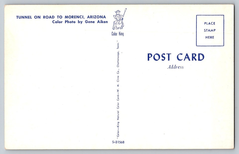 Postcard Tunnel near Morenci Arizona w Cars | eBay