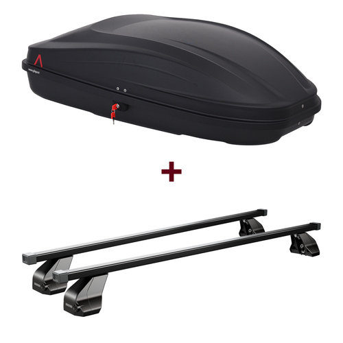 Dachbox G3 Spark 320 + Dachträger Menabo für Volvo V60 Kombi I Typ 155/ ...