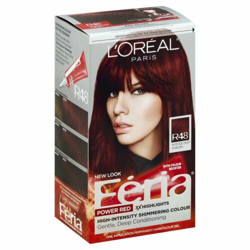 Loreal Paris Feria R48 Red Velvet Power Reds Intense Deep Auburn Hair ...