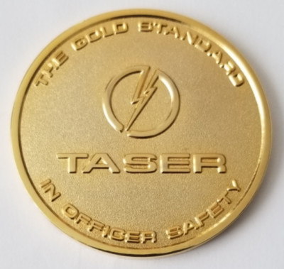 TASER THE GOLD STANDARD IN OFFICER SAFETY 2.25" COIN | eBay