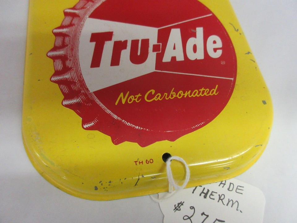 VINTAGE ADVERTISING TRU-ADE SODA TIN STORE WALL THERMOMETER C-834 | eBay