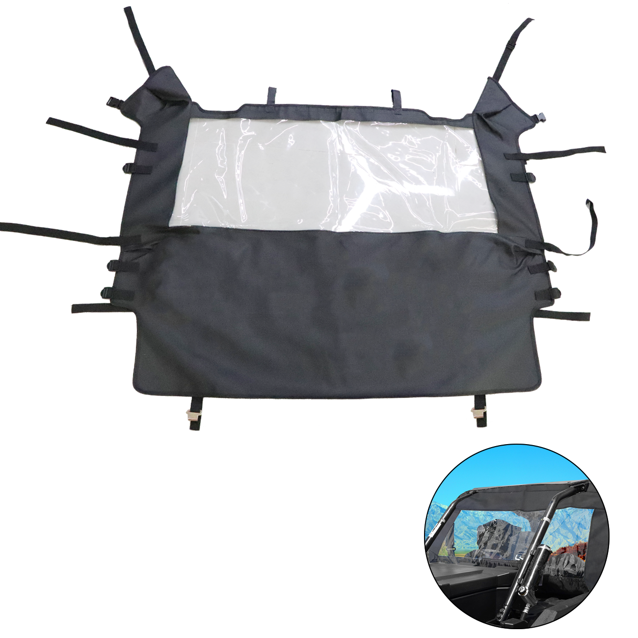 UTV Rear Window Windshield Windscreen Back For Polaris RZR S900 XP1000 ...