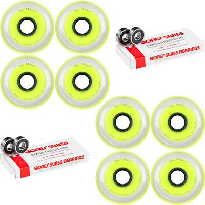 Labeda Millennium Gripper Yellow Hockey Inline Wheels 80mm X-SOFT 8 ...