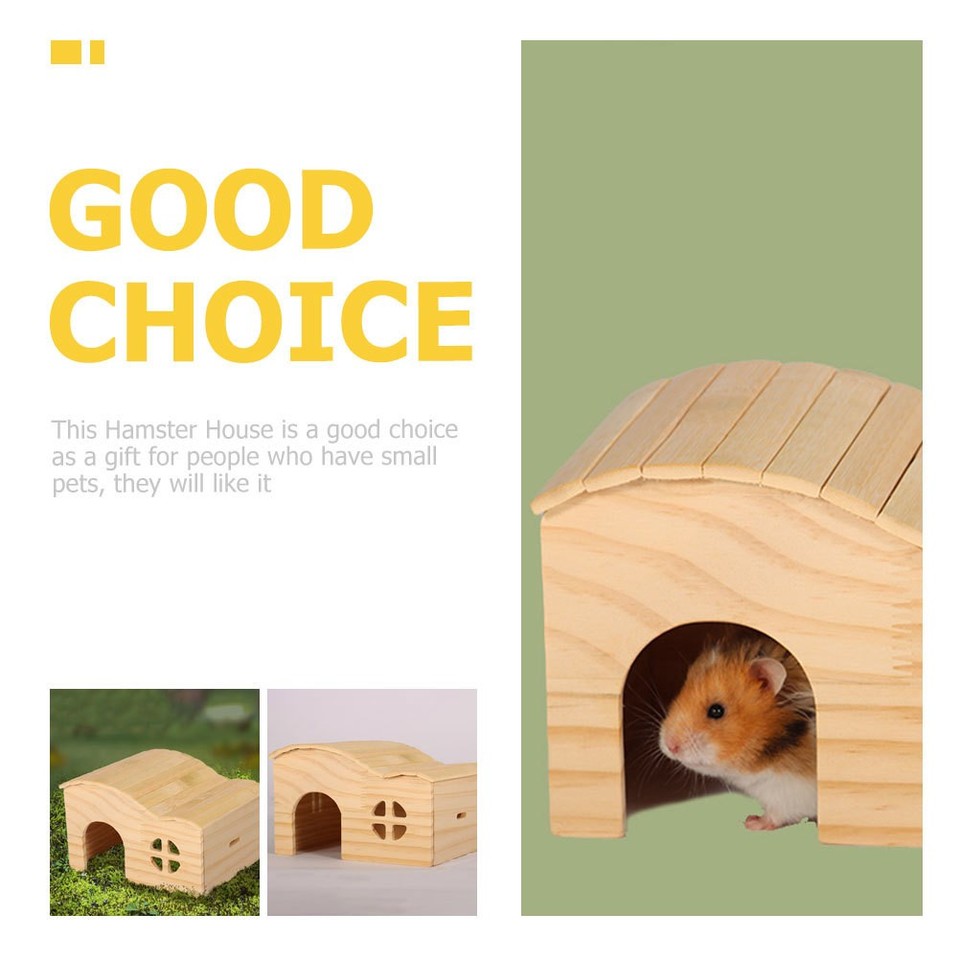 Hamster Hiding Cabin Guinea Pig Wood House Hamster Wood Nest Pet ...
