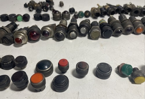 Lot 50+ Vintage Military Airplane Red Indicator Lens Warning Lights ...