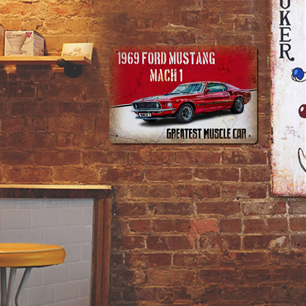 Strongest Muscle Car Metal Plate Tin Sign Plaque for Bar Poster ...