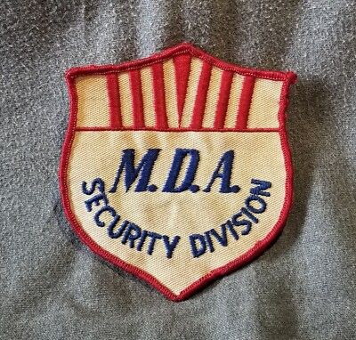 LMH Patch 1960s M.D.A. MDA SECURITY DIVISION Muscular Dystrophy ...