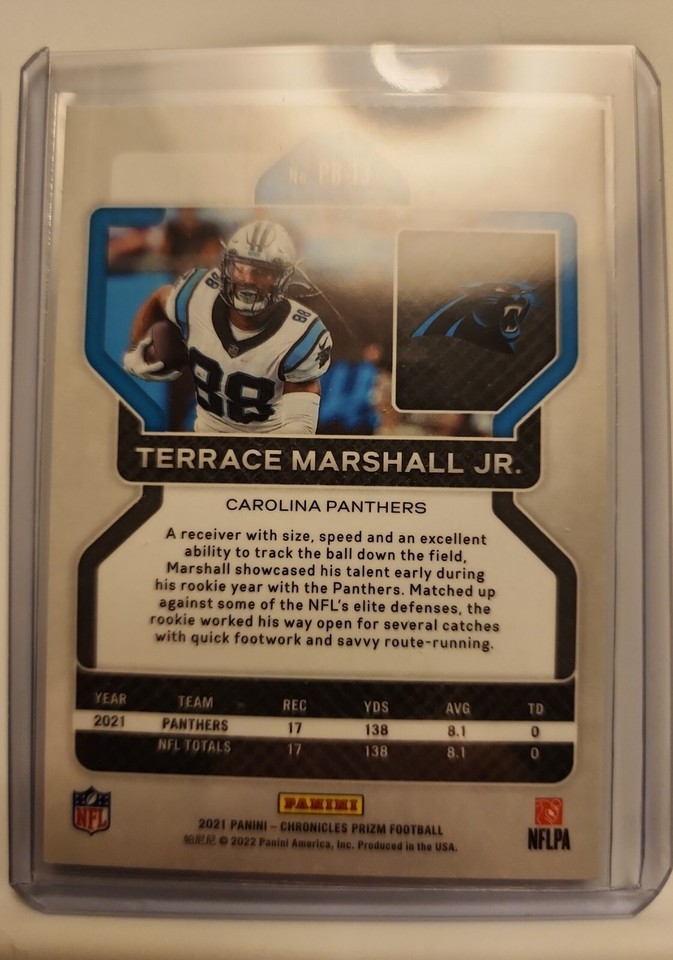 2021 Chronicles Prizm Black #PB-13 Terrance Marshall Jr. Silver Prizm ...