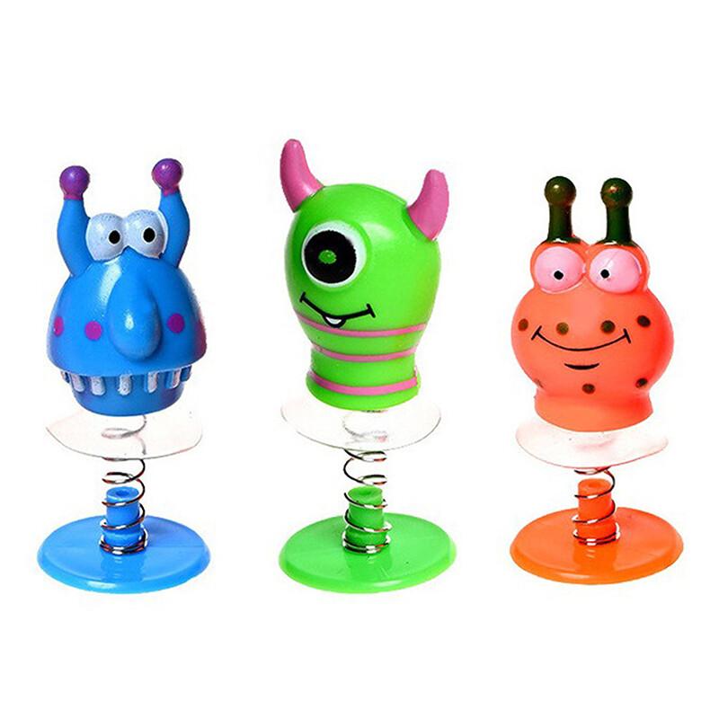 1pcs Enamel Monster Jumping Toy Cute Monster Insect Spring Jump Ups ...
