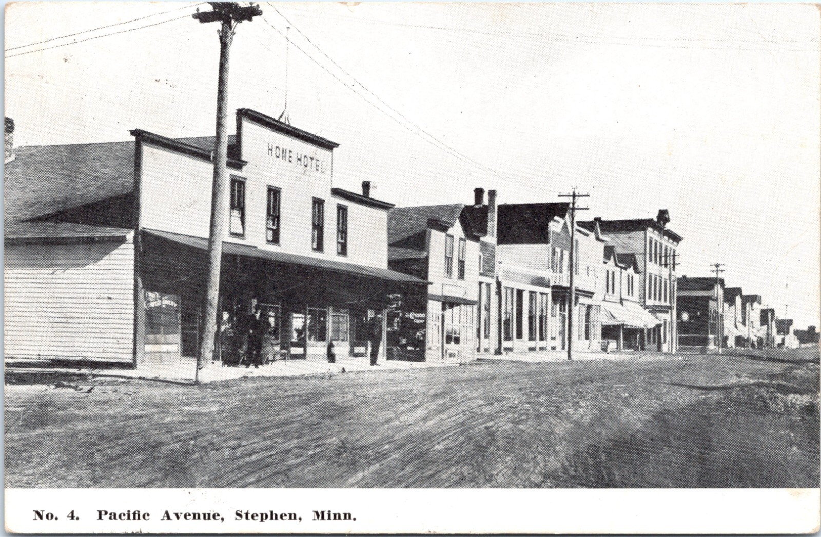 Postcard Stephen Minnesota Pacific Avenue - Pmrk Stephen MN March 10 ...