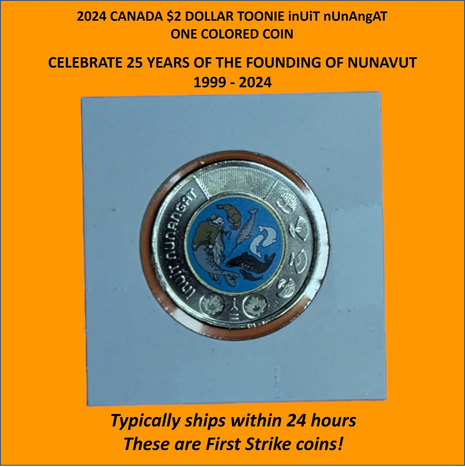 2024 CANADA $2 DOLLAR TOONIE inUiT nUnAngAT COLORED COIN | eBay