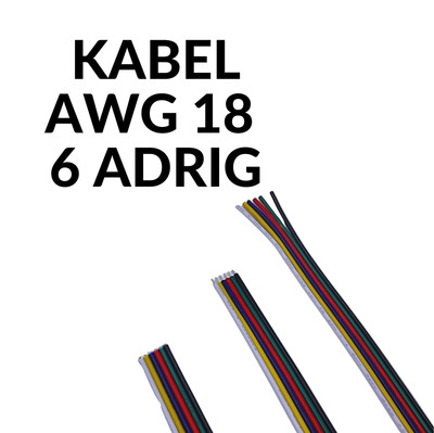 1-10m Strip LED Kabel Litze 18 AWG Meter RGB RGBW RGB+CCT 6 Adrig ...