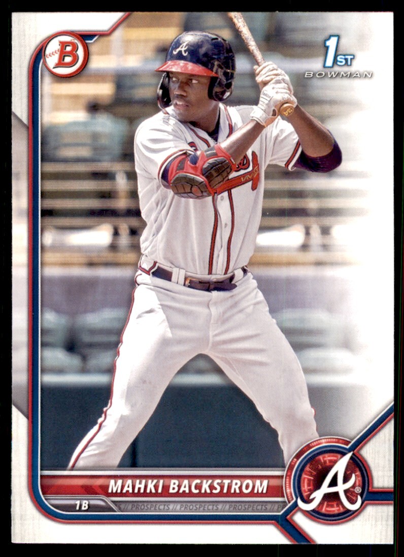 Mahki Backstrom 2022 Bowman Prospects Rookie 1st Card ! RC #BP-121 ...