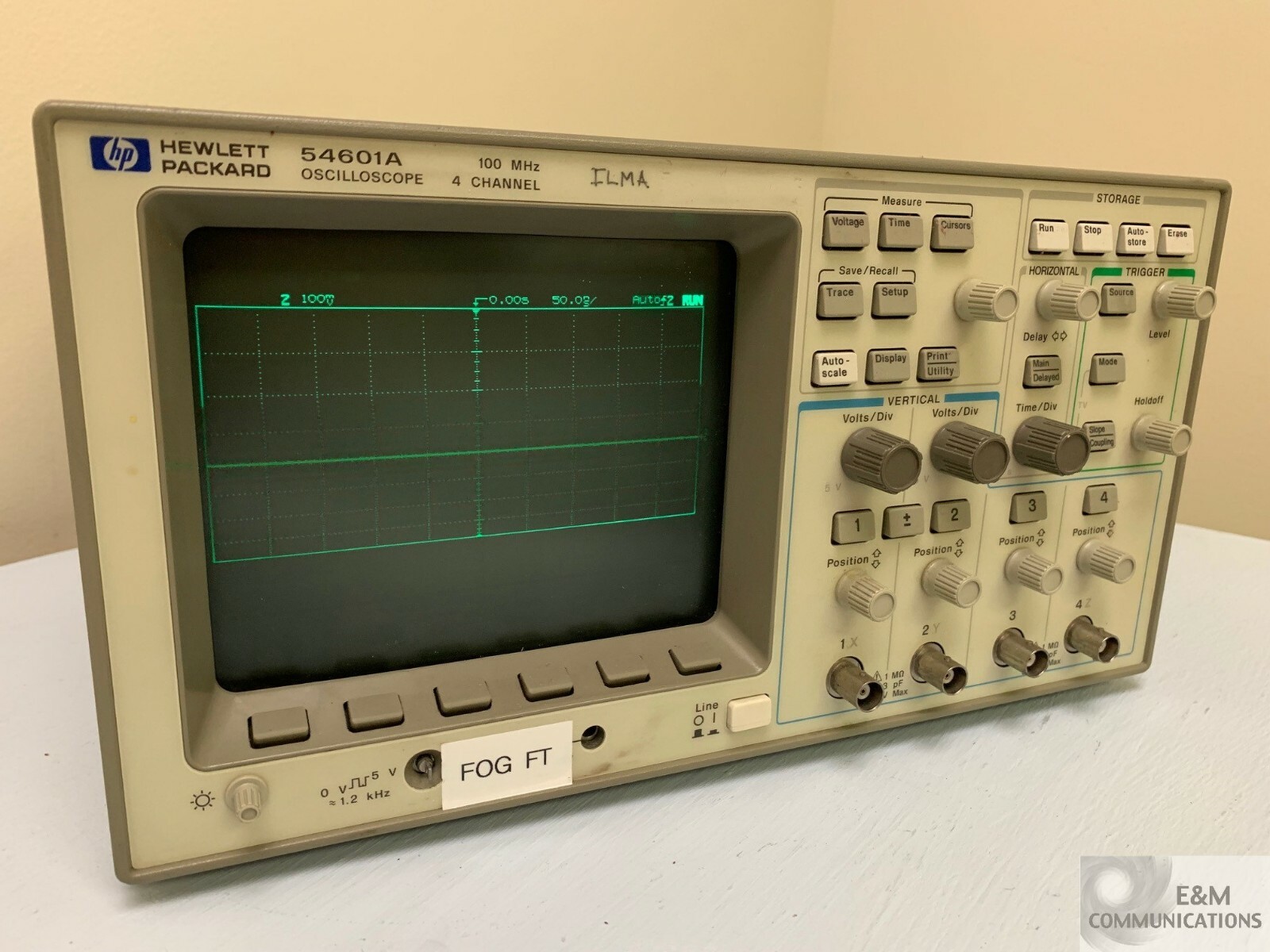 HP Hewlett Packard 54601A Oscilloscope 4-channel 100 MHz for sale ...
