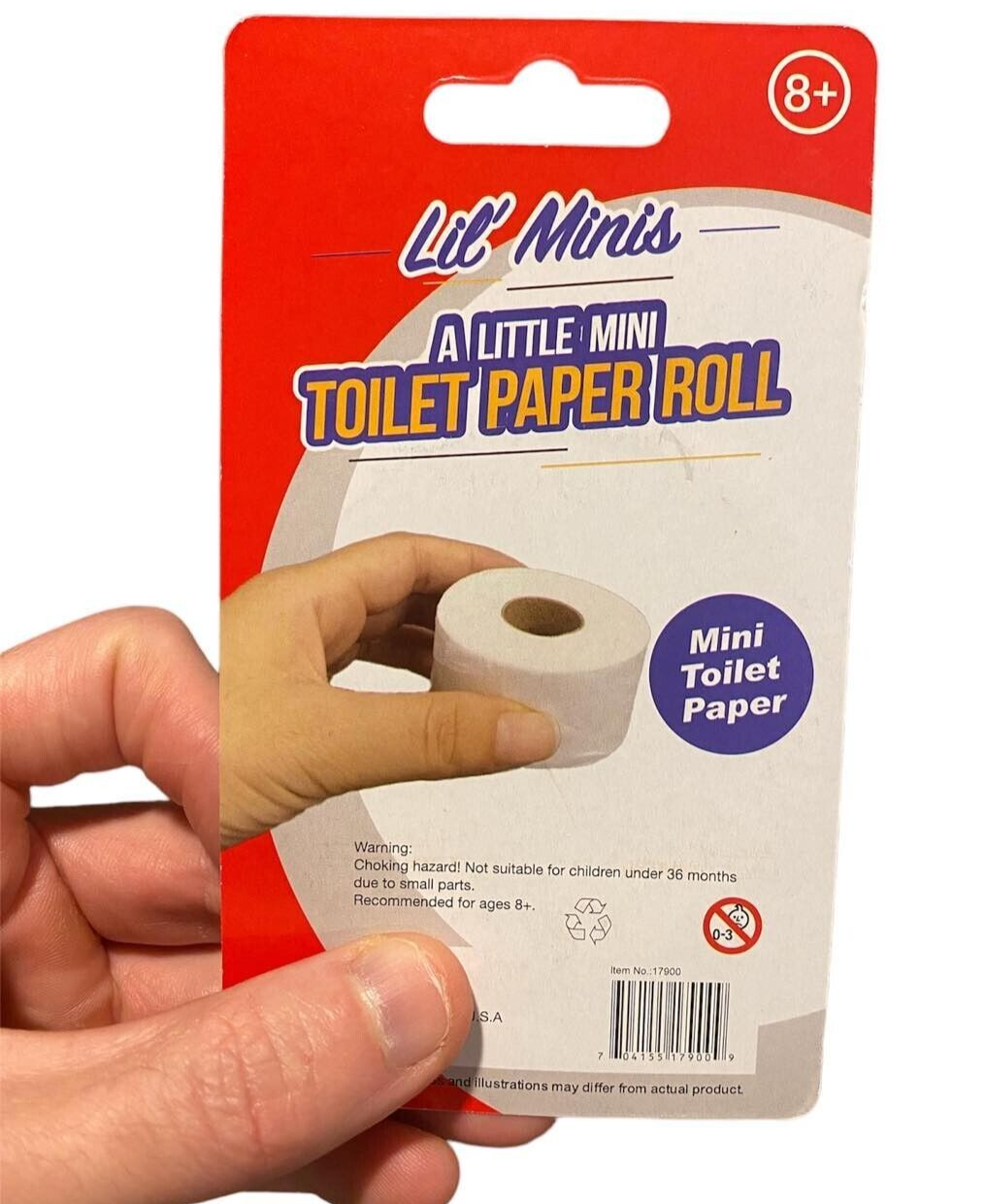 MINI TINY Toilet Paper Roll - Funny Novelty GaG Bathroom Party Evil ...