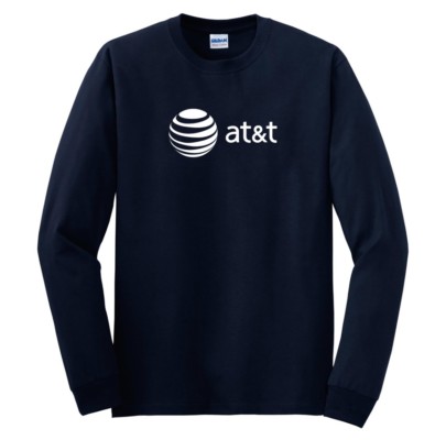 AT&T T-shirt 80s Vintage LOGO Funny GEEK Phone Long Sleeve Navy Blue ...