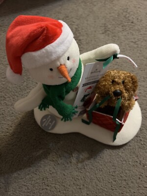 2024 Hallmark WRAPPED IN JOY SNOWMAN Singing Plush with Sound and ...