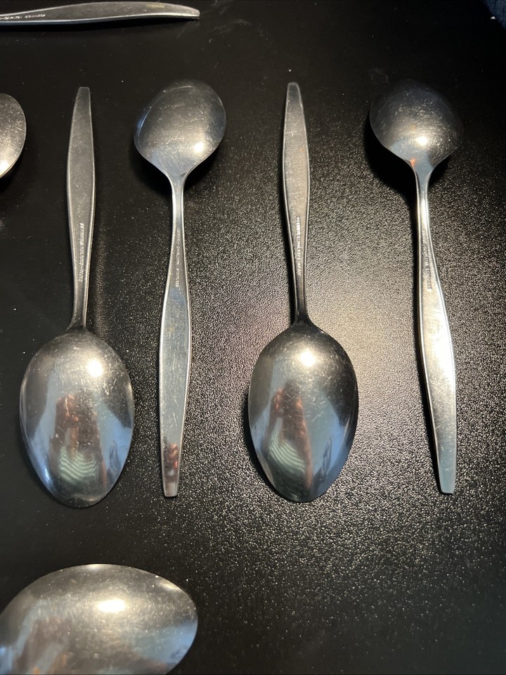 Carlton Stainless Woodcrest Flatware Japan Lot Of 11 Soup Spoons | eBay