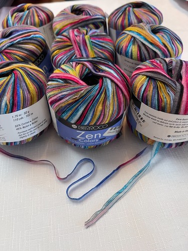 Berroco Yarn ZEN Knitting Ribbon Cotton Nylon Multicolored 8114 | eBay