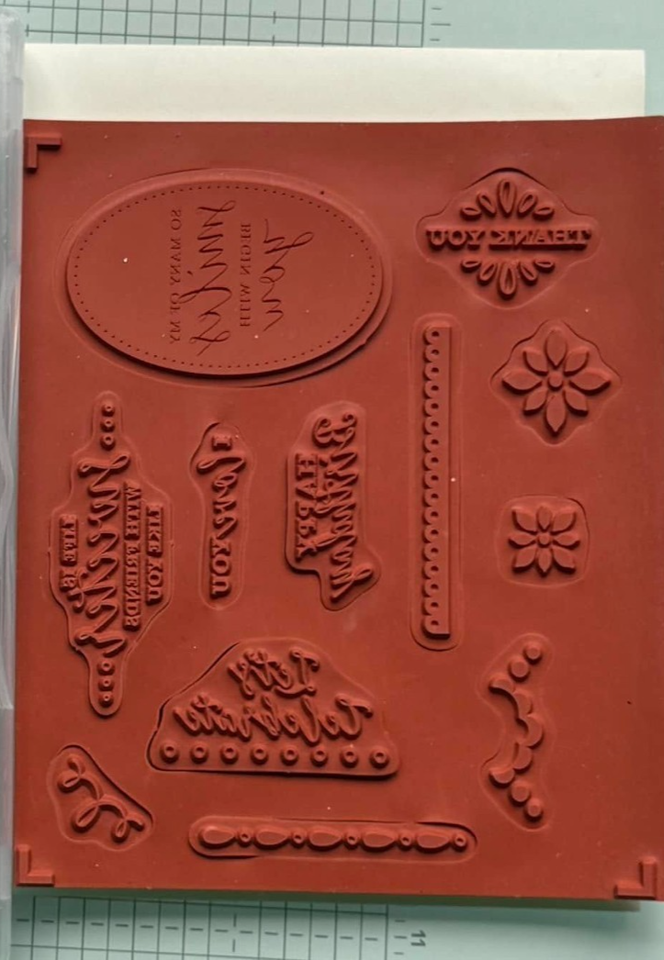 Detailed With Love red rubber set hand stamp Stampin' Up! Retired ...