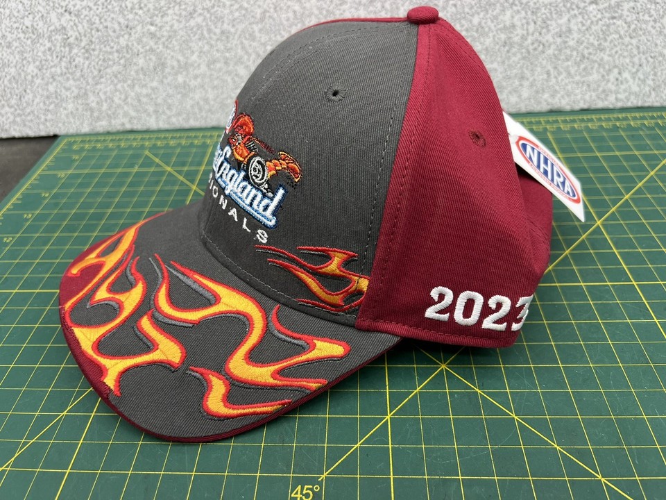2023 NHRA DRAG RACING NEW ENGLAND NATIONALS FLAMED EMBROIDERED HAT CAP ...