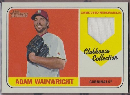 2018 Adam Wainwright Topps Heritage Clubhouse Collection Relic #CCR-AW ...