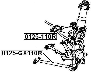 Rear Track Control Rod With Ball Joint FEBEST 0125-110R OEM 48705-30080 ...