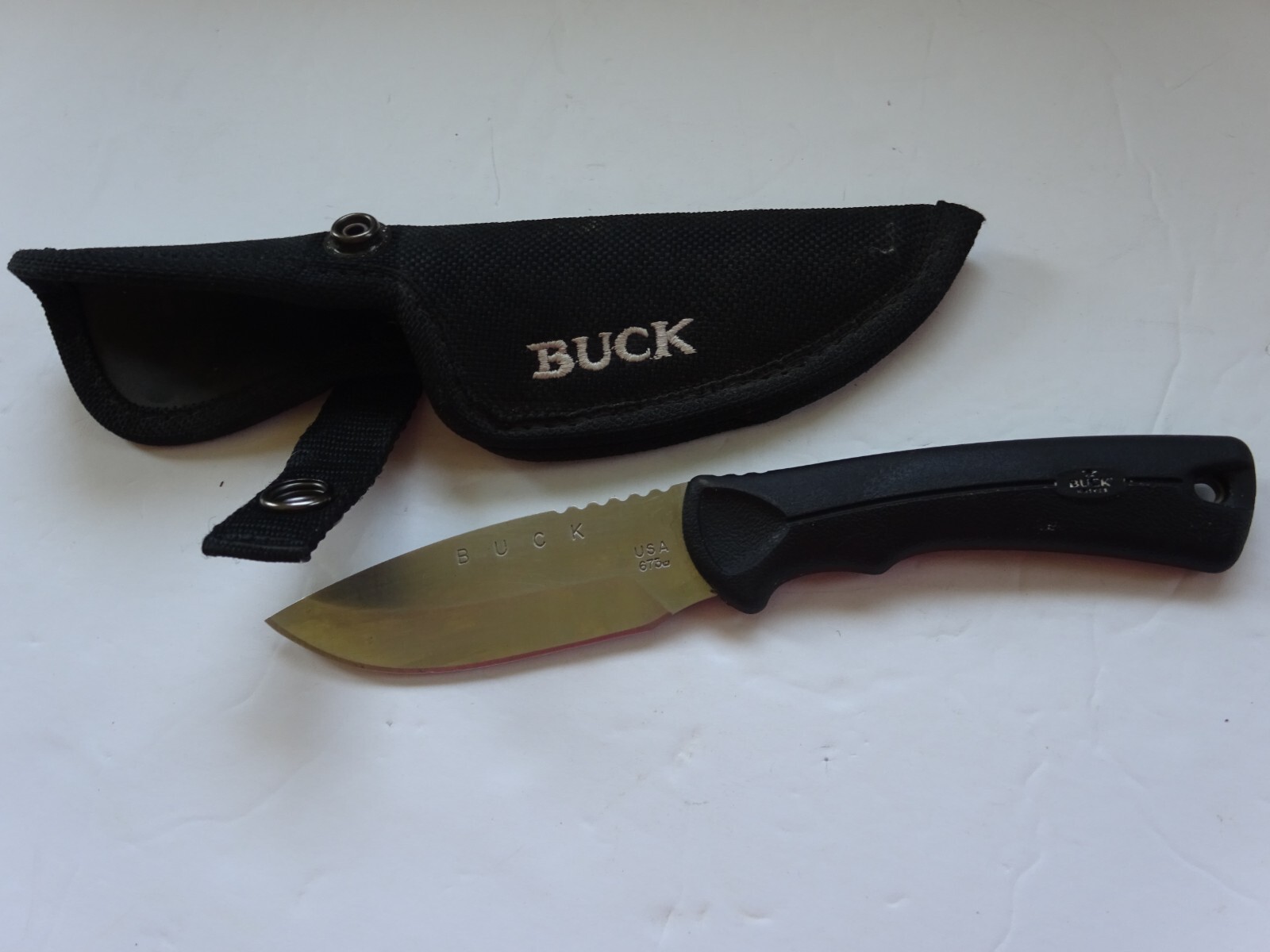 Vintage Buck # 673 Hunting Knife with Sheath Made USA | eBay