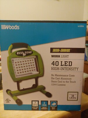 Woods 40 LED Work Light 120V Shop Jobsite Home Auto Paint L1324 Bright ...