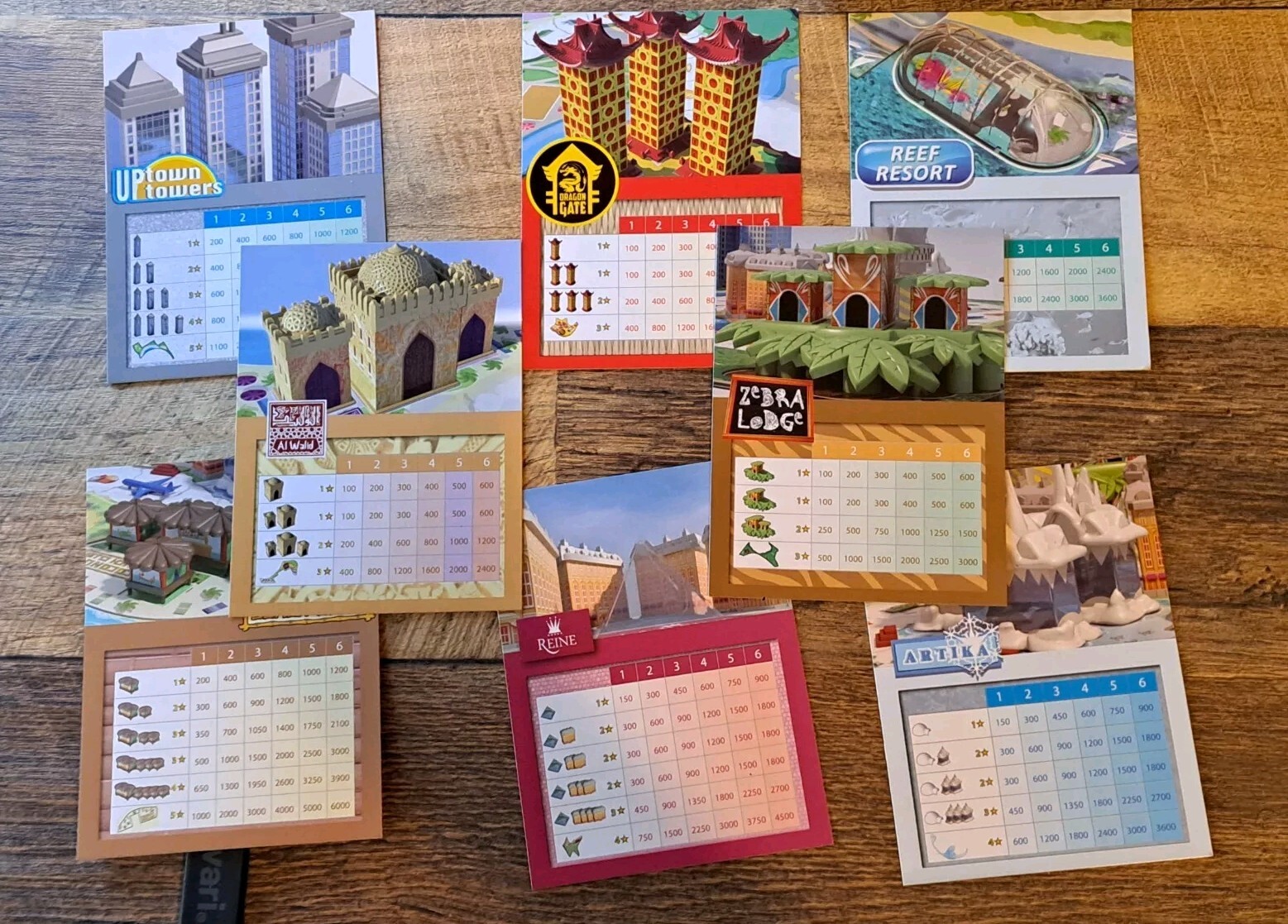 Hotel Tycoon Board Game - Resorts Cards ONLY | eBay