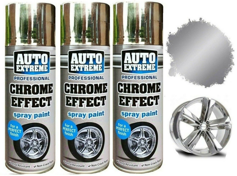 Auto Extreme Chrome Metallic Effect Spray Paint Can Professional Car ...