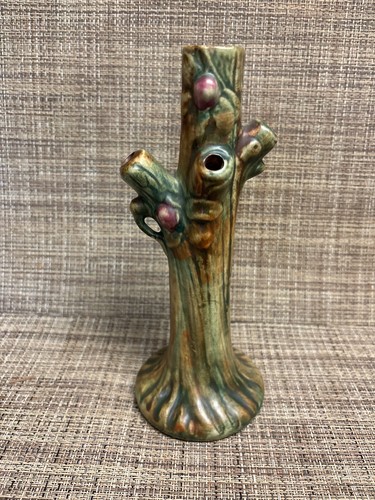 ANTIQUE WELLER ART POTTERY WOODCRAFT APPLE TREE BUD VASE | eBay
