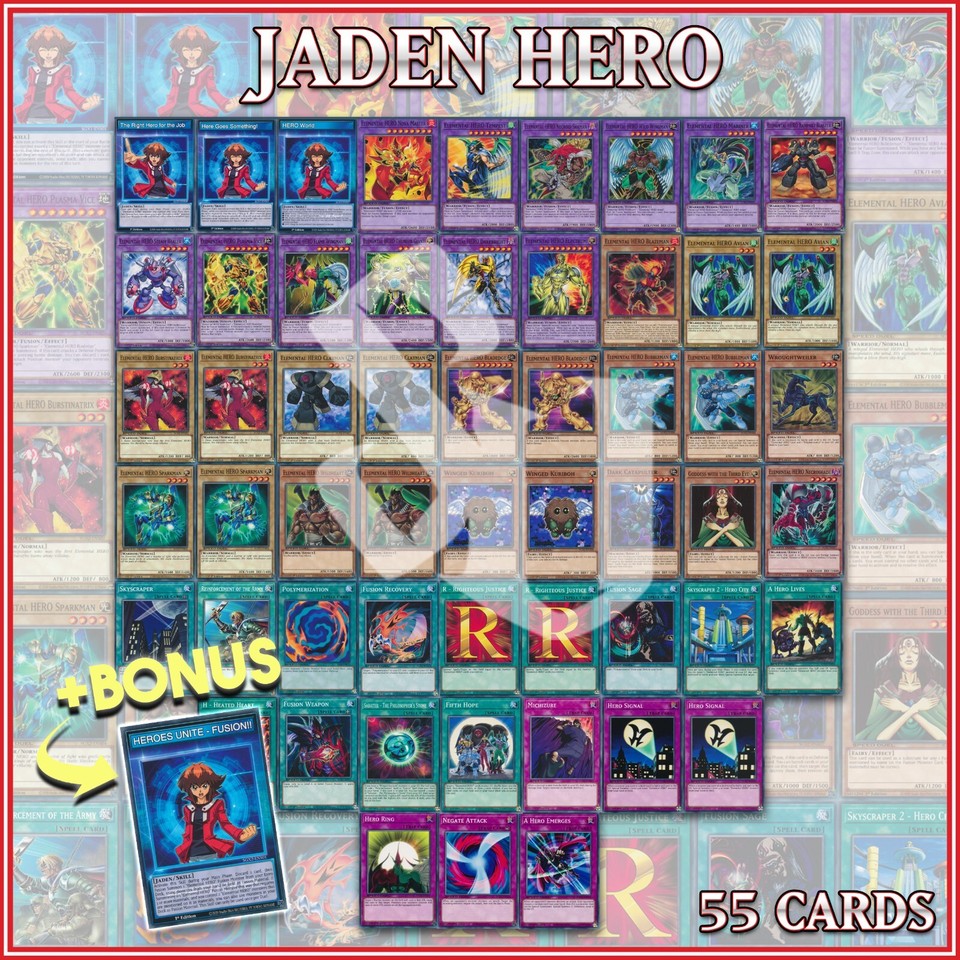 JADEN HERO DECK 55 | Elemental Clayman Flame Wingman Mariner Avian ...