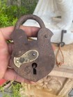 Antique Hand Crafted Iron & Brass Made Padlock Old Indian House Safety ...