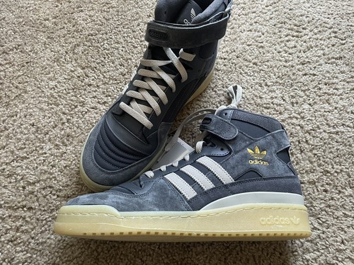 Size 10.5 - adidas Forum Mid Solid Grey Sesame for sale online | eBay