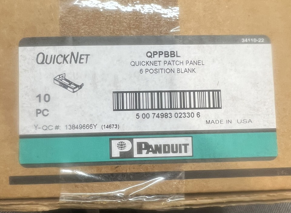 BOX OF 10 PANDUIT QPPBBL QUICKNET PATCH PANEL BLANK ADAPT | eBay