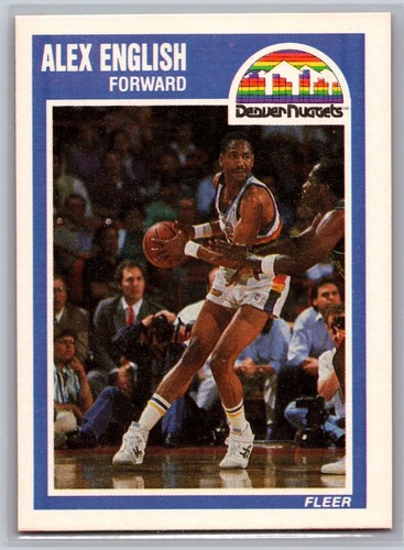 1989 Fleer Basketball #40 Alex English HOF Denver Nuggets | eBay