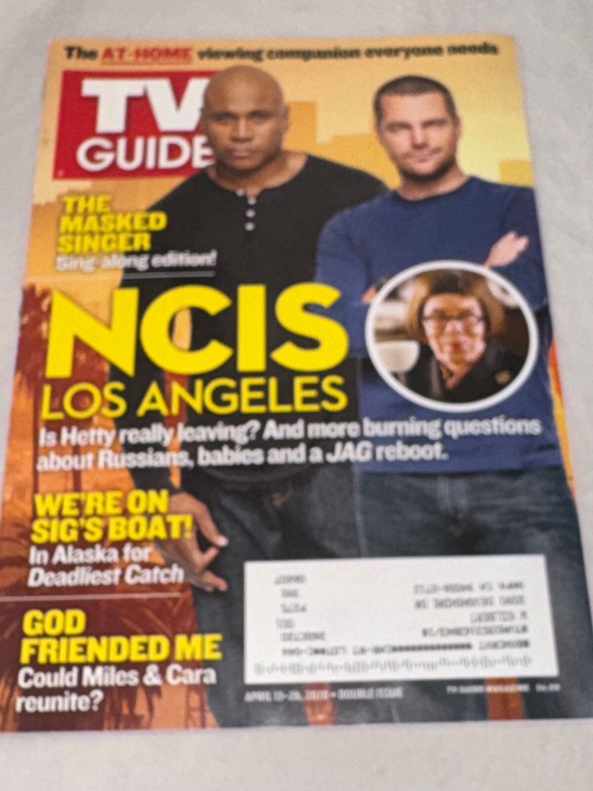 April 13 2020 TV Guide Magazine NCIS Los Angeles Chris O'Donnell Double ...