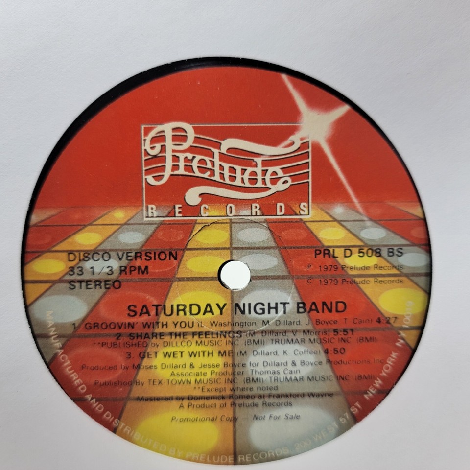 Saturday Night Band Boogie With Me 12" Vinyl Record Single | eBay